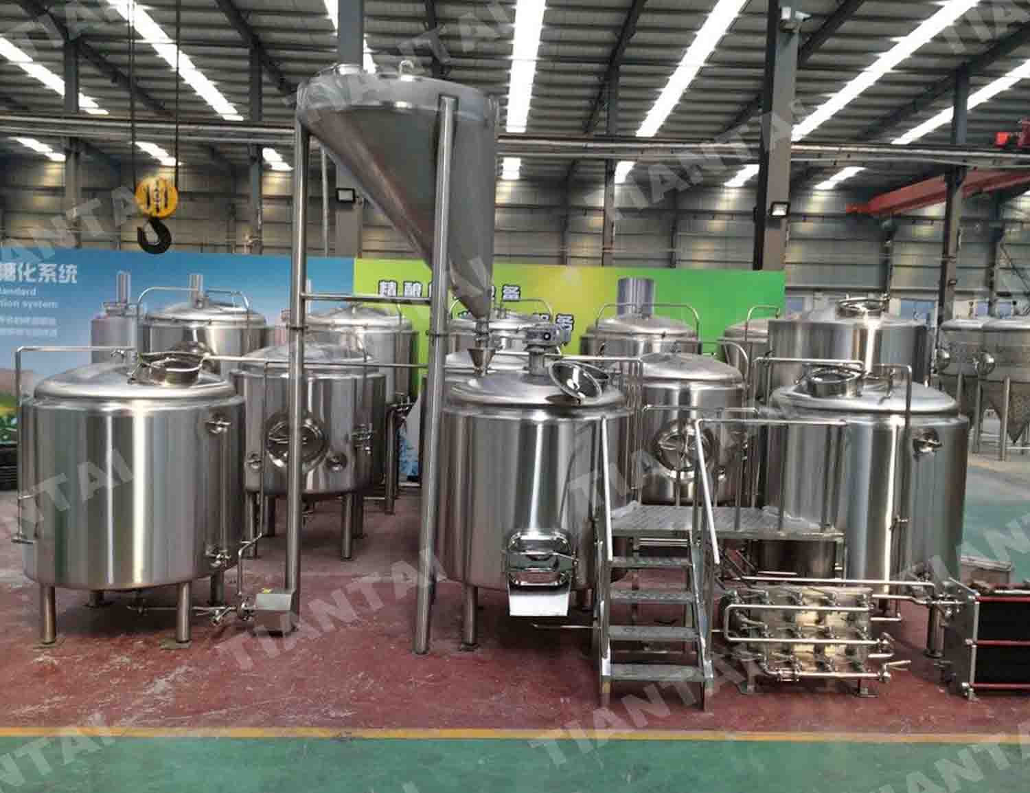 The turnkey 1500L brewery system finished delivery | Tiantai® 2-150bbl ...